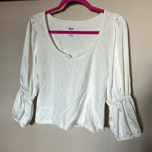 Maeve | Tops | Maeve Ribbed Tiered Sleeve Top | Poshmark